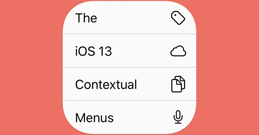iOS 13 Contextual Menus - Luis Abreu - Product Design